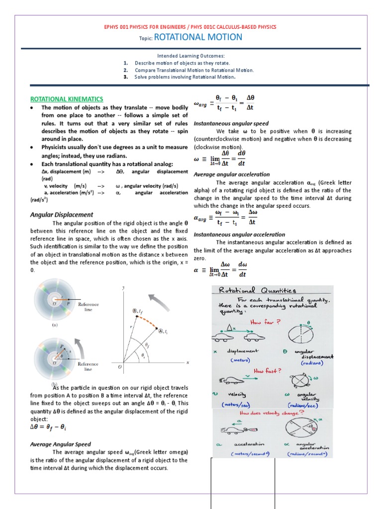 Rotational Motion | PDF | Acceleration | Speed