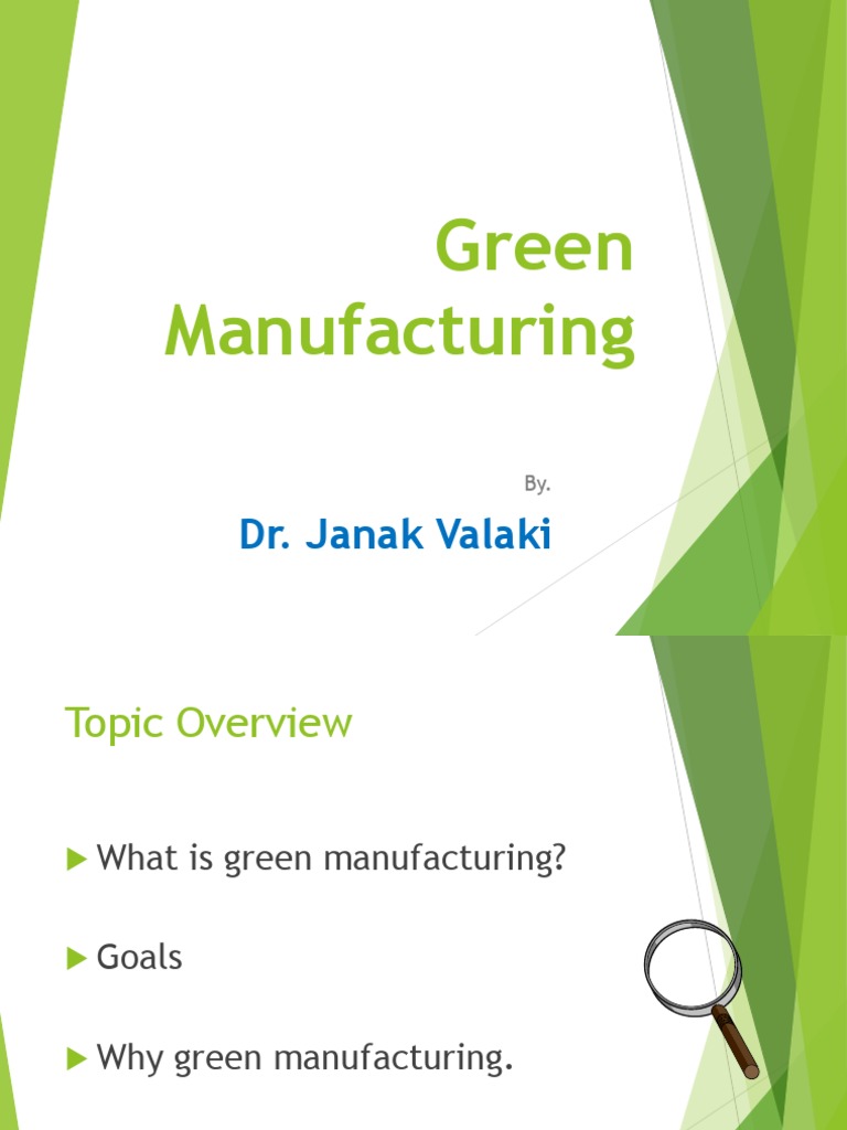 Green Manufacturing | PDF | Recycling | Waste