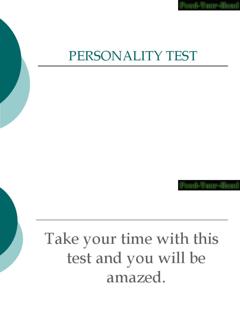 Personality Test | PDF