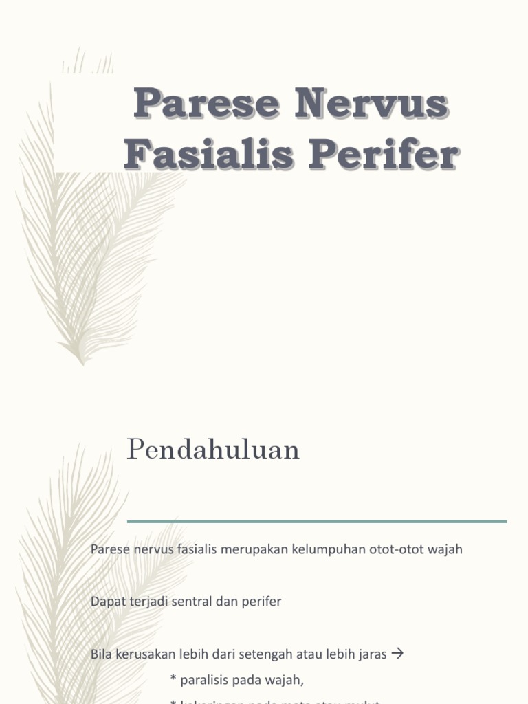 Parese Nervus Fasialis Perifer | PDF