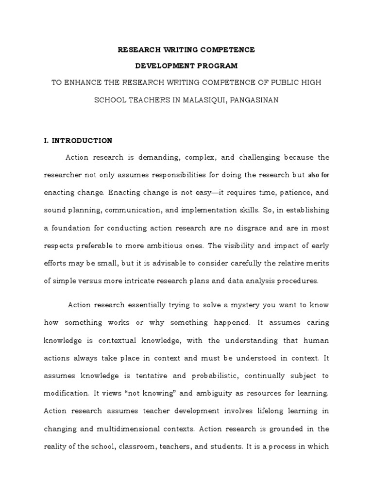 Seminar Writeshop Plan........ Devtl Plan | PDF | Action Research ...