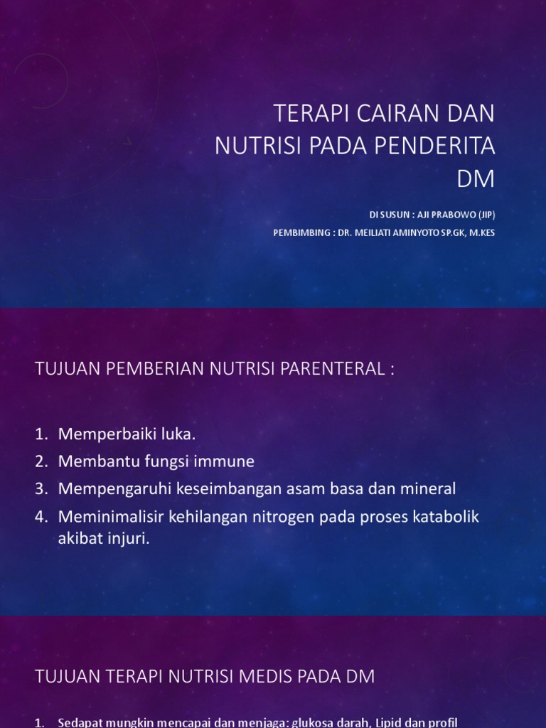 Terapi Cairan Dan Nutrisi Pada Penderita DM | PDF