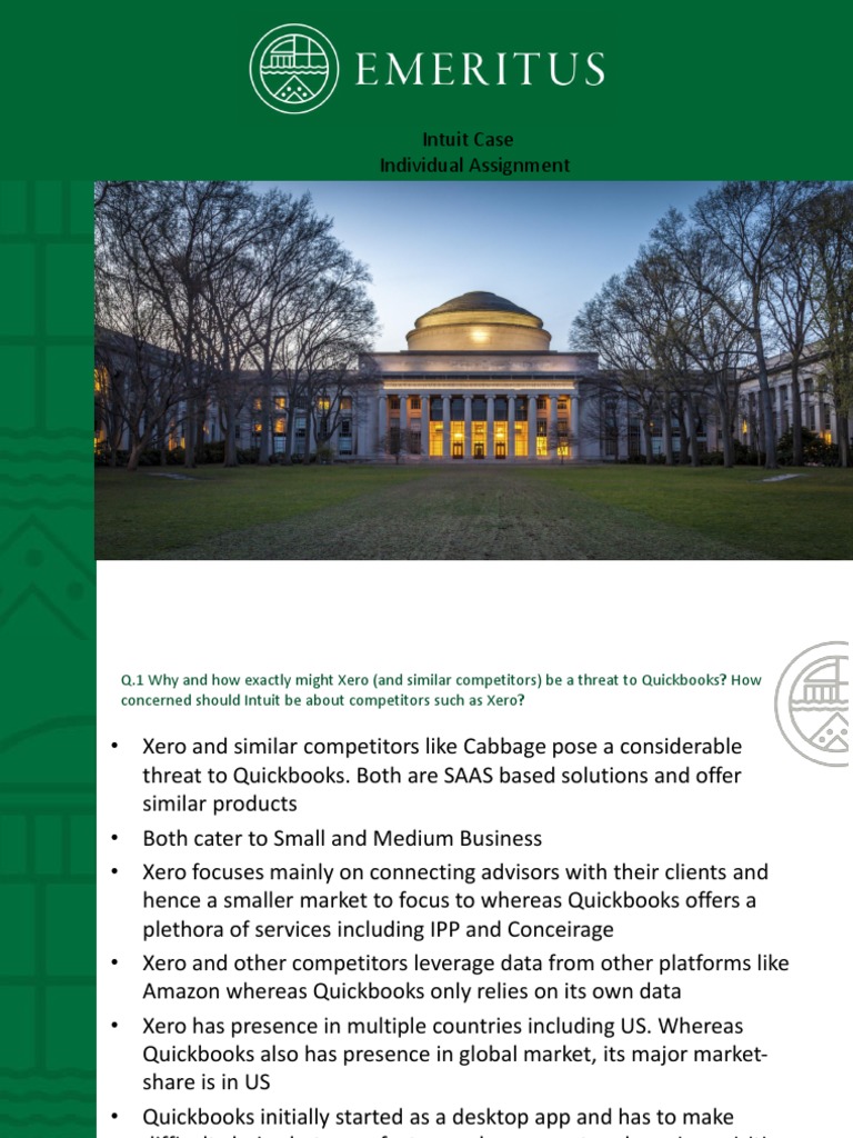 PGDDB - DTPSS - Intuit Case | PDF | Quick Books | Peer To Peer