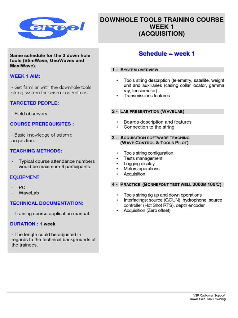 Downhole Tools Training Course Overview | PDF | Engineering ...