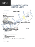Anatomy Past Papers 2009-2019 | PDF | Anatomy | Ankle
