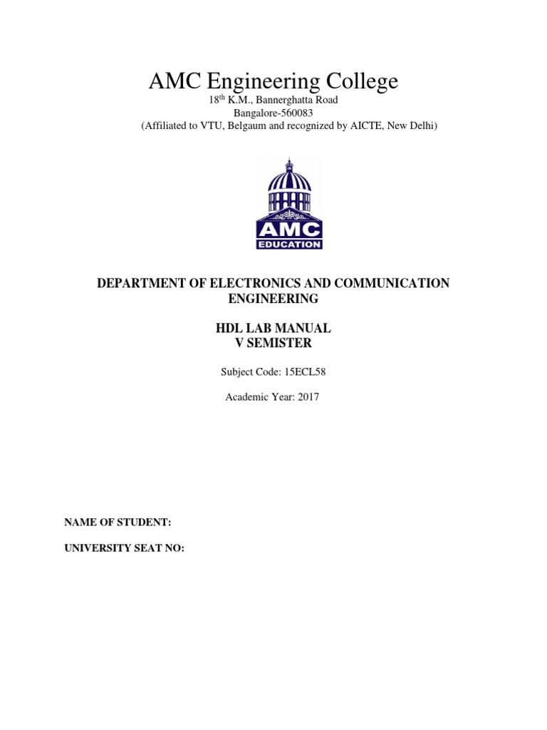 HDL Manual | PDF | Hardware Description Language | Vhdl
