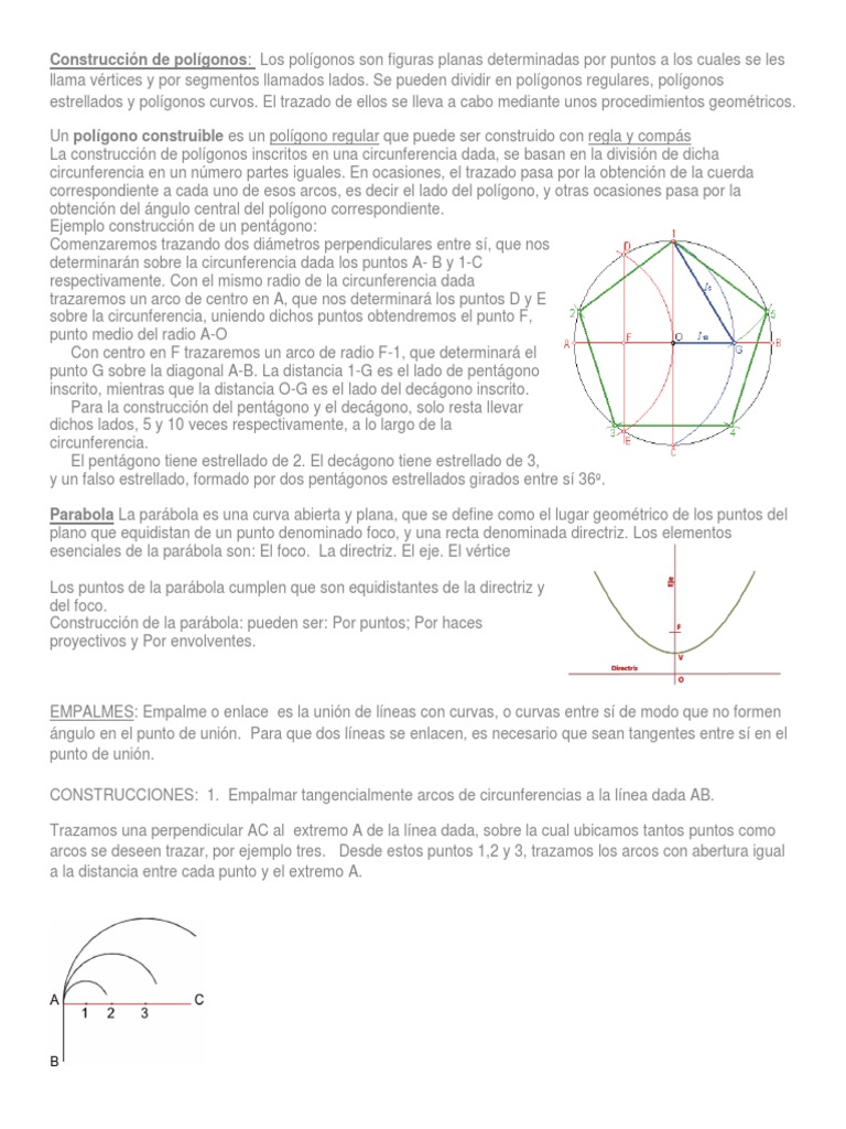 Construcción de Polígonos y Óvalos | PDF | Elipse | Circulo