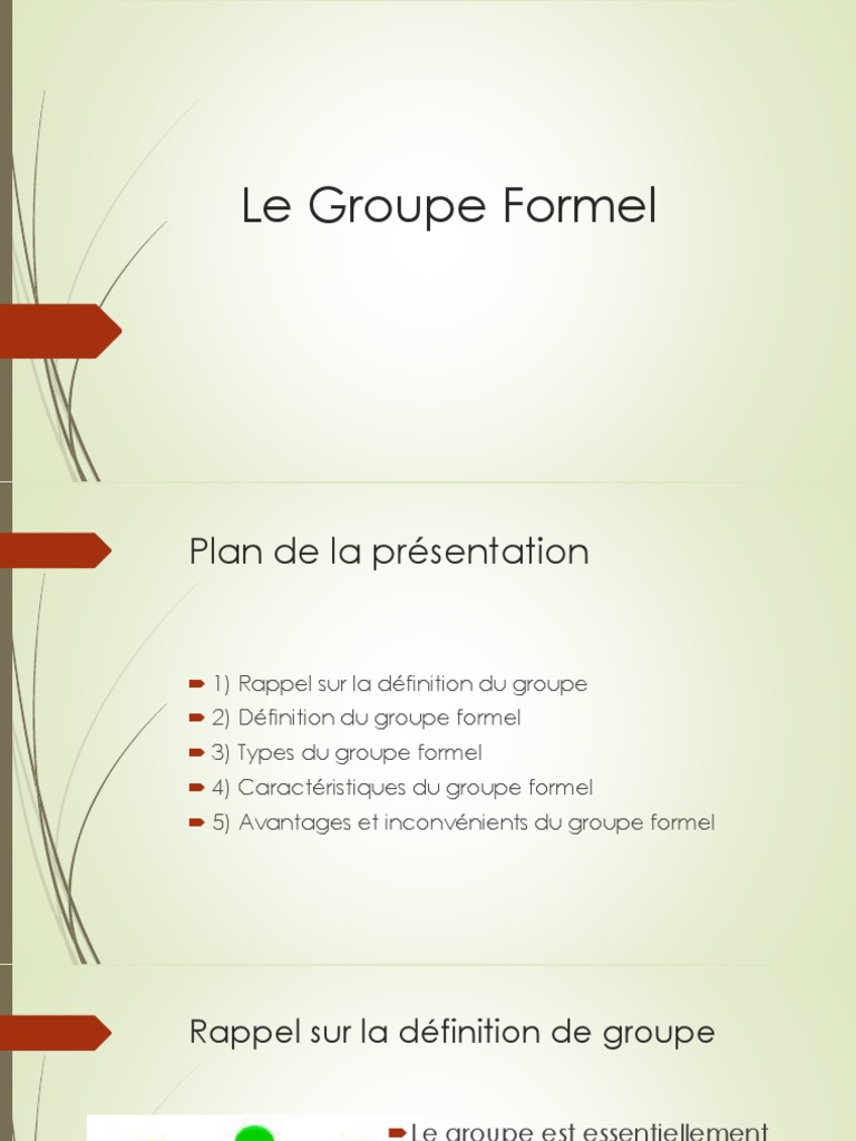 Le Groupe Formel | PDF