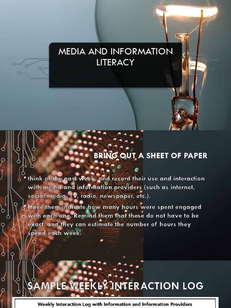 LESSON 1 Media and Information Literacy | PDF | Information Literacy ...