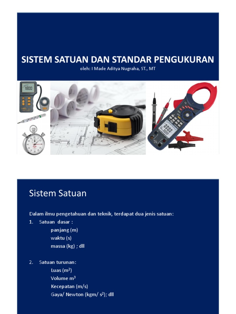 Sistem Satuan Dan Standar Pengukuran | PDF