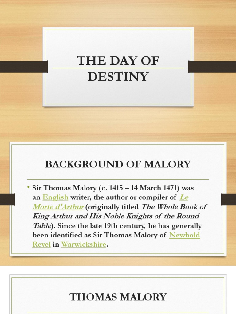 Day of Destiny | PDF | Lancelot | Le Morte D'arthur