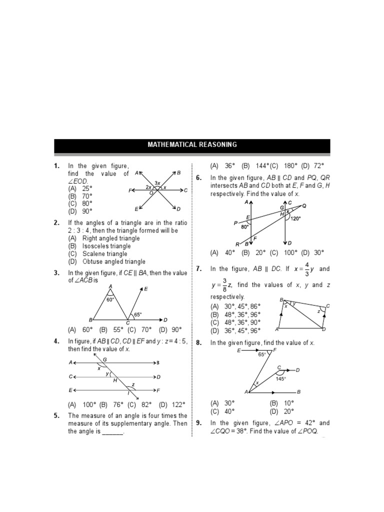 Class 9-Geometry | PDF | Triangle | Angle