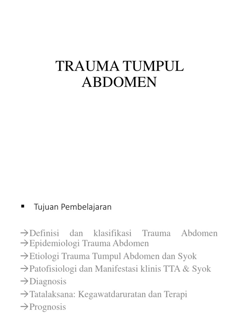 Trauma Tumpul Abdomen | PDF