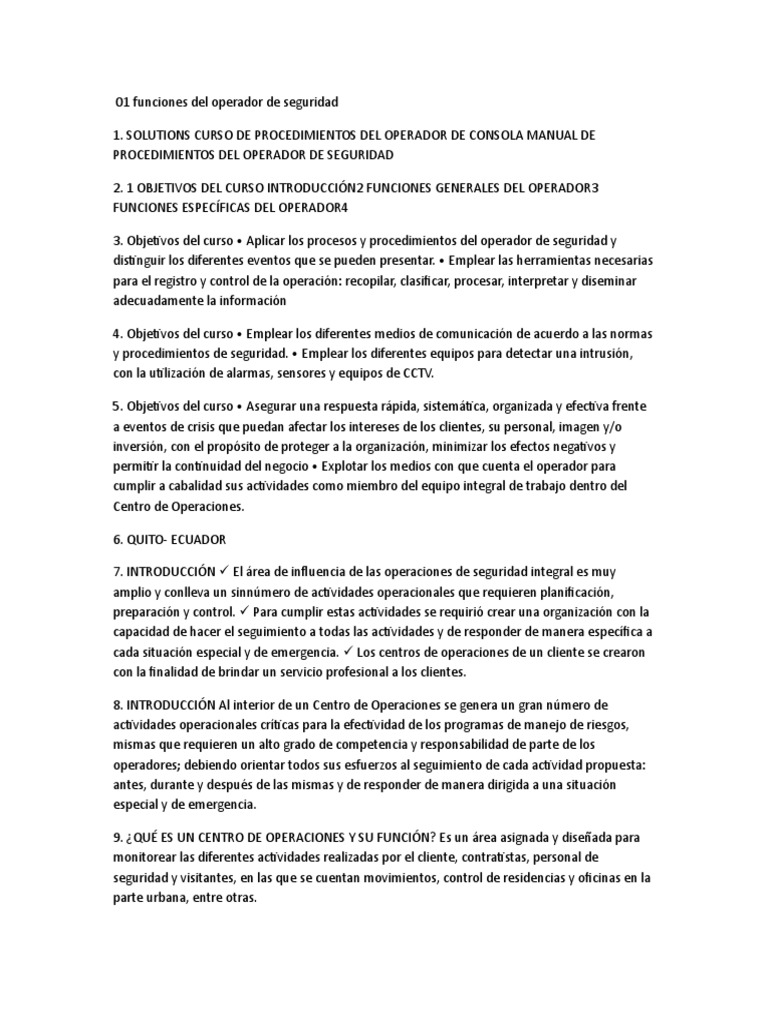 Deberes Operador Cecom | PDF | Circuito cerrado de televisión | Frecuencia de radio