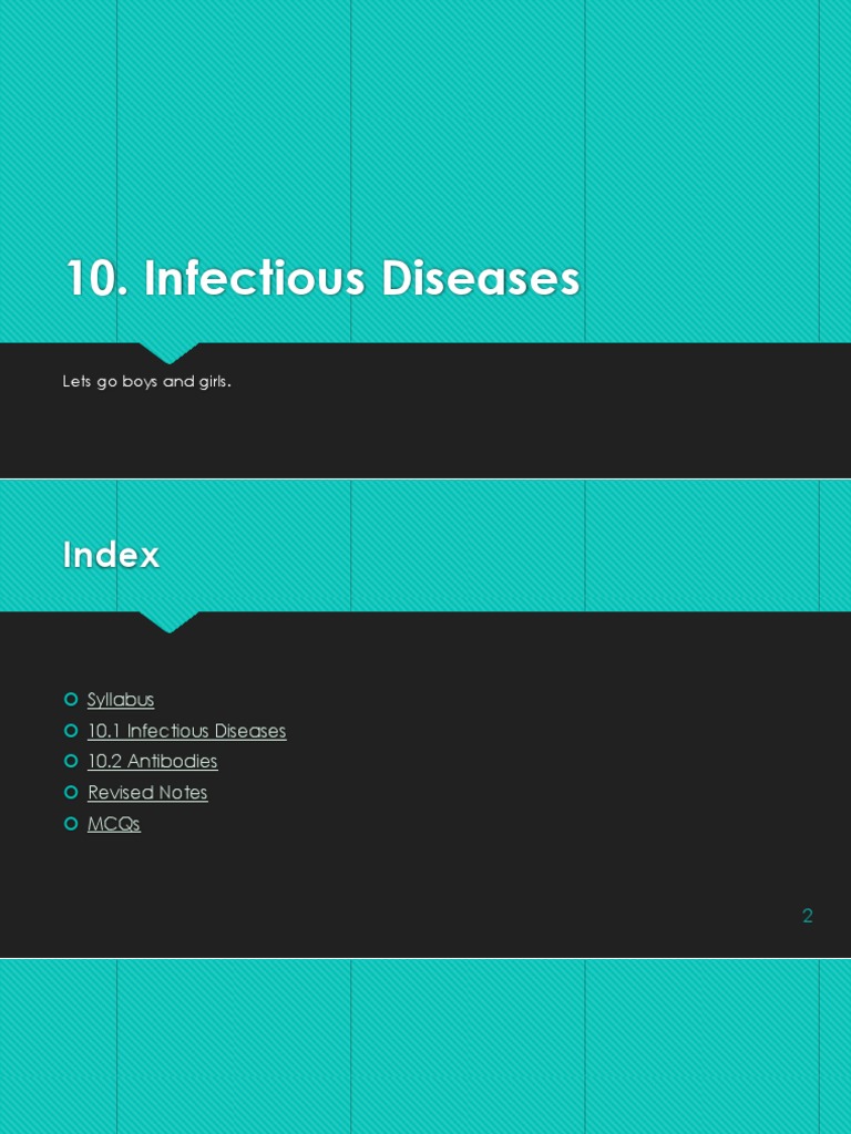 10 - Infectious Diseases (9700 AS Biology) | PDF | Infection | Tuberculosis