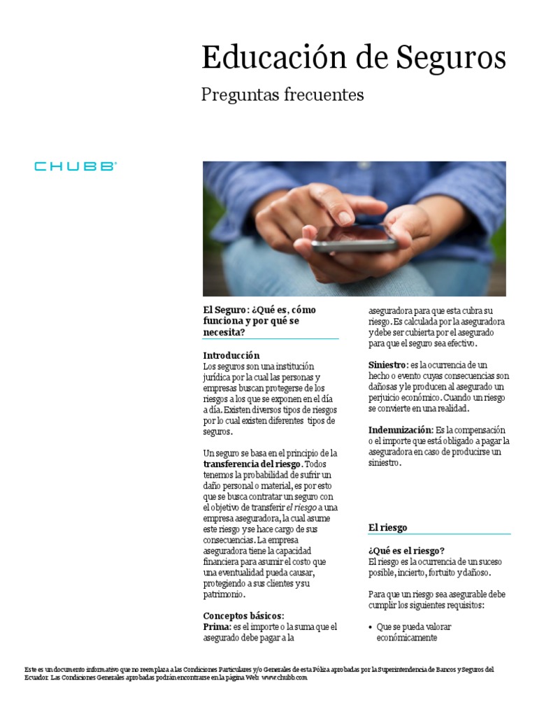 Preguntas Frecuentes Chubb Pdf Póliza De Seguros Seguro