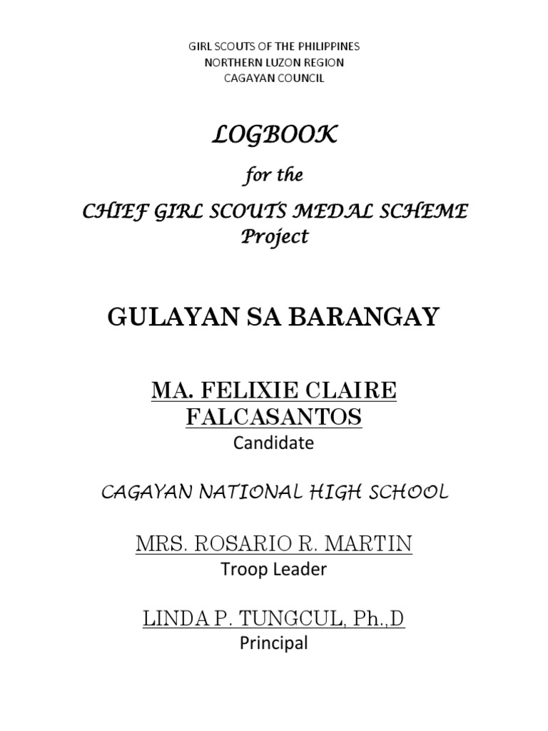 CGSMS Logbook1 | PDF | Philippines | Luzon