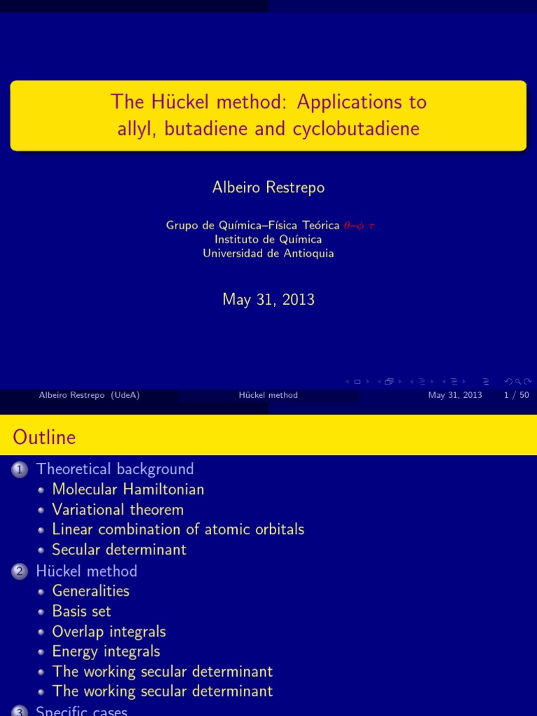 Huckel | PDF | Molecular Orbital | Calculus Of Variations