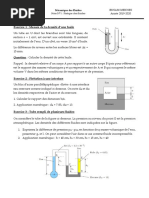 Exercices Sur Hydrodynamique Et Hydrostatique | PDF | Physique appliquée et interdisciplinaire ...