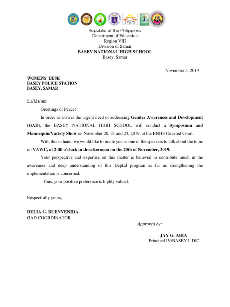 Invitation Letter (GAD) | PDF