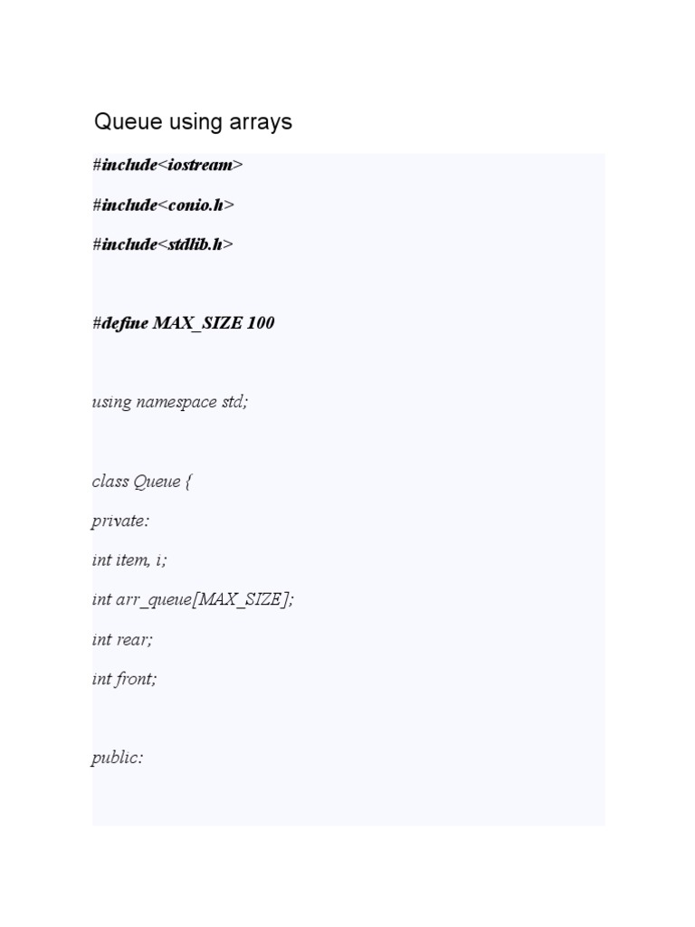 Data Structure Lab Programs Pdf Pdf Queue Abstract Data Type Theoretical Computer Science