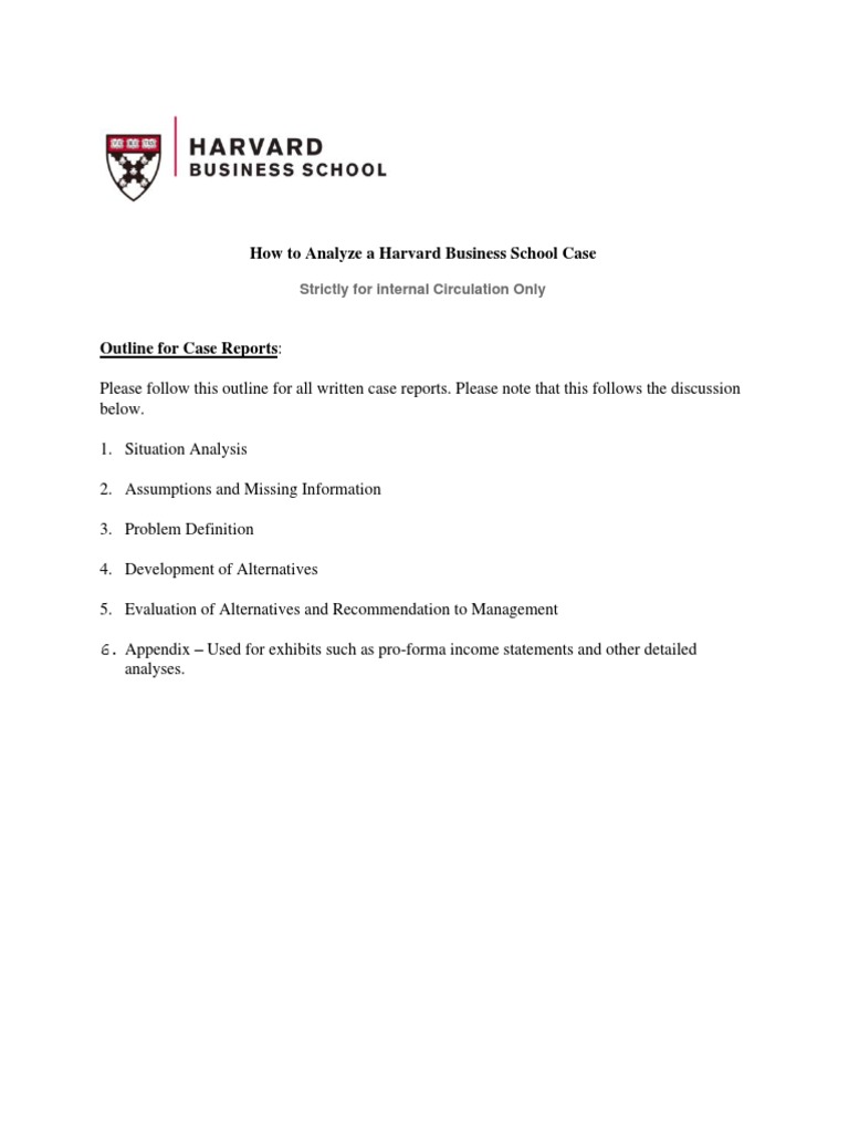 How To Analyze A Harvard Case | PDF | Swot Analysis | Sales