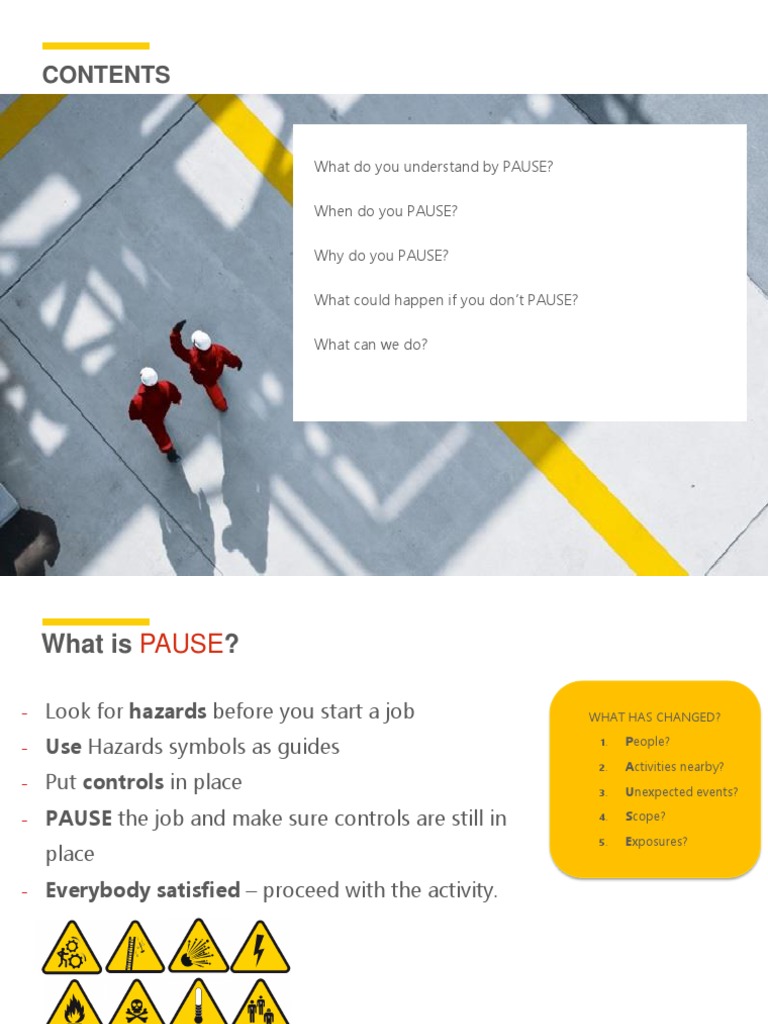 PAUSE Safety Talk | PDF