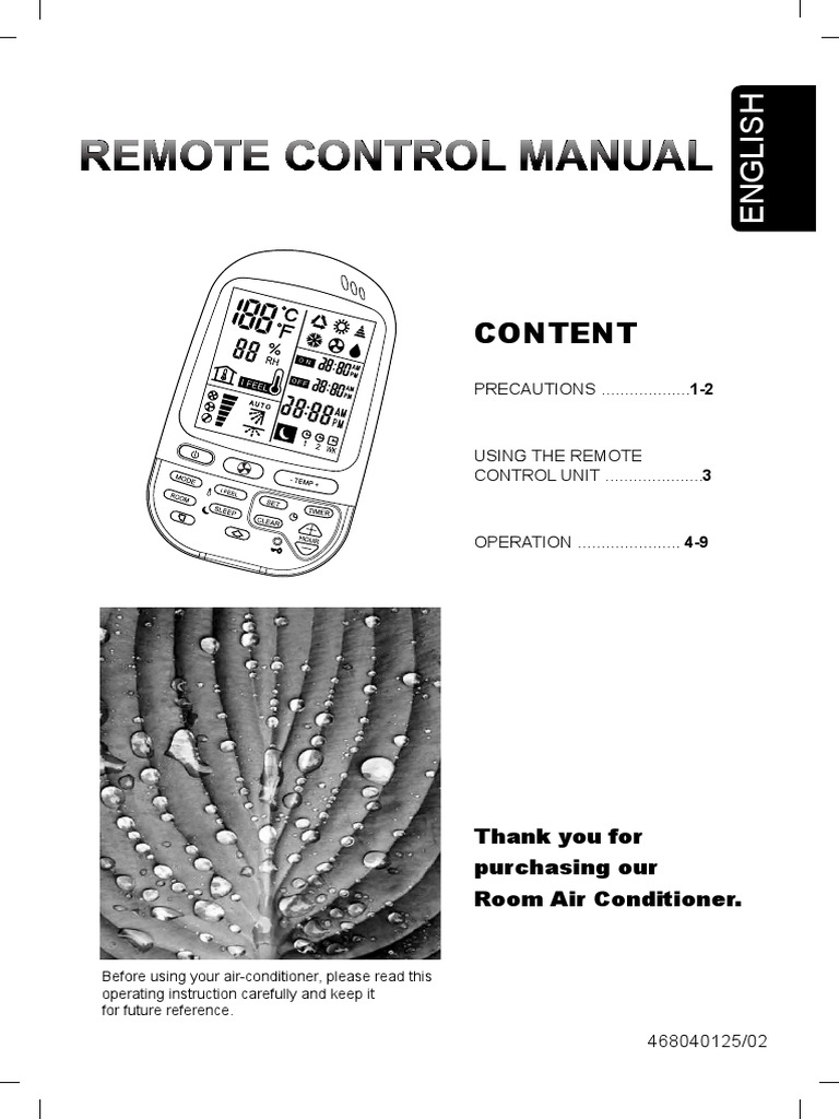 Rcom RC4 1-N 2 GB | PDF | Air Conditioning | Thermostat