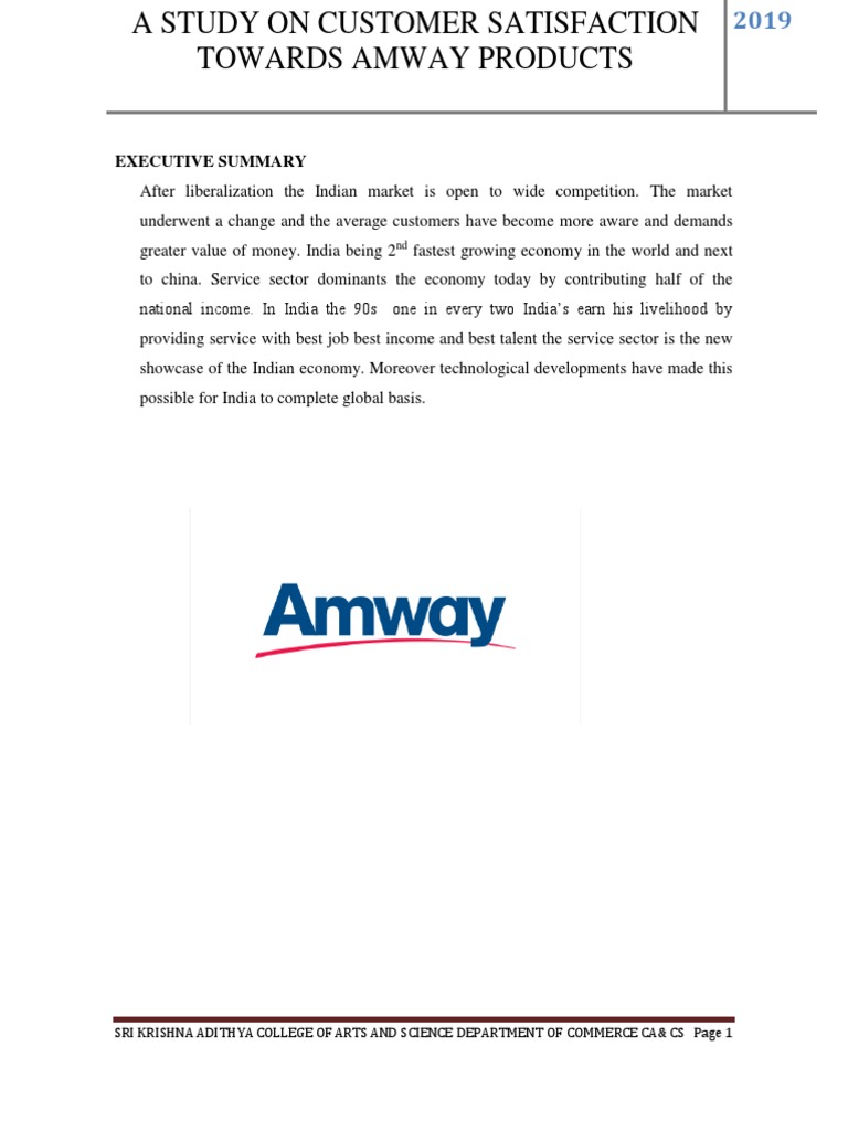 Amway Complete Project | PDF | Multi Level Marketing | Survey Methodology