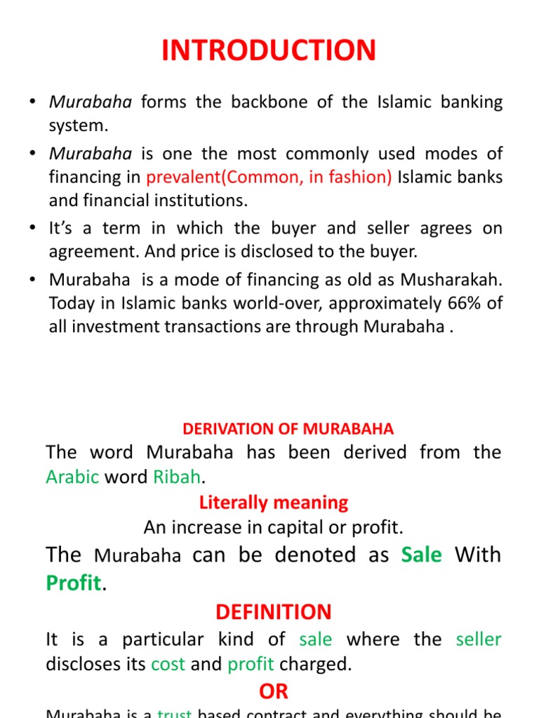 Murabaha | PDF | Islamic Banking And Finance | Banks