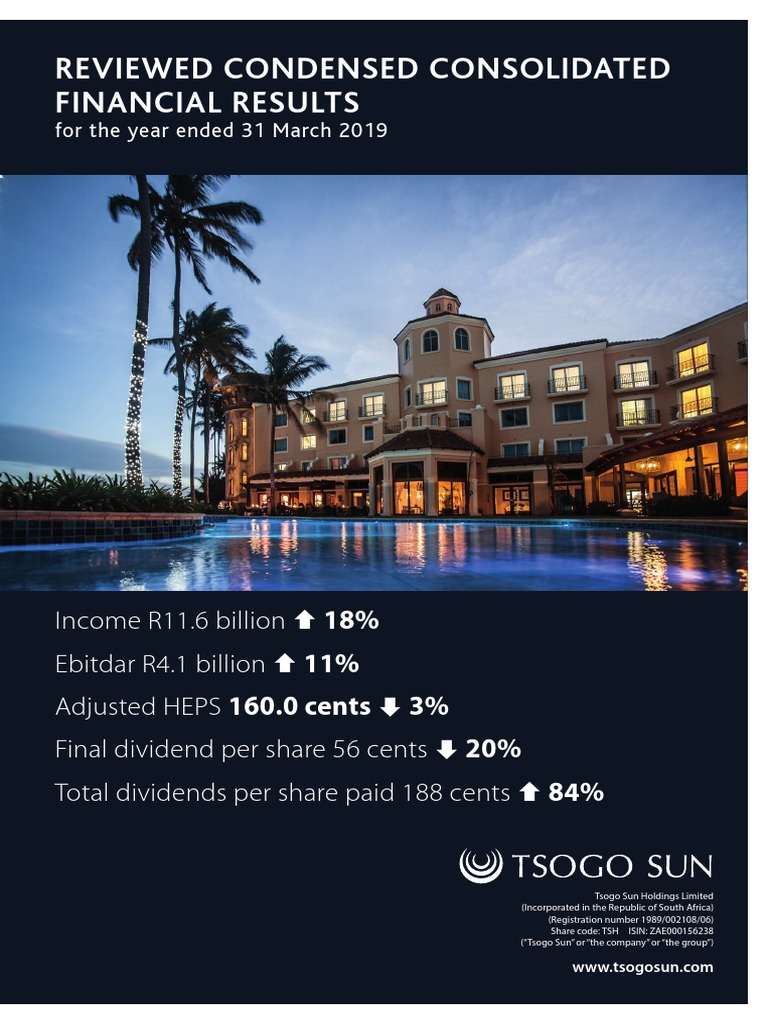 Tsogo Sun Gaming LTD - Annual-Results | PDF | Financial Audit ... Tsogo Sun Gaming LTD - Annual-Results | PDF | Financial Audit ...
