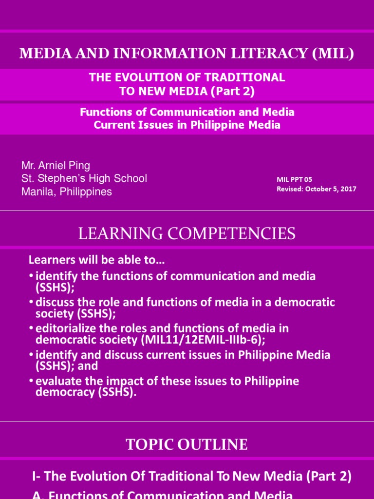 The Evolution of Traditional To New Media (Part 2) - Functions of ...