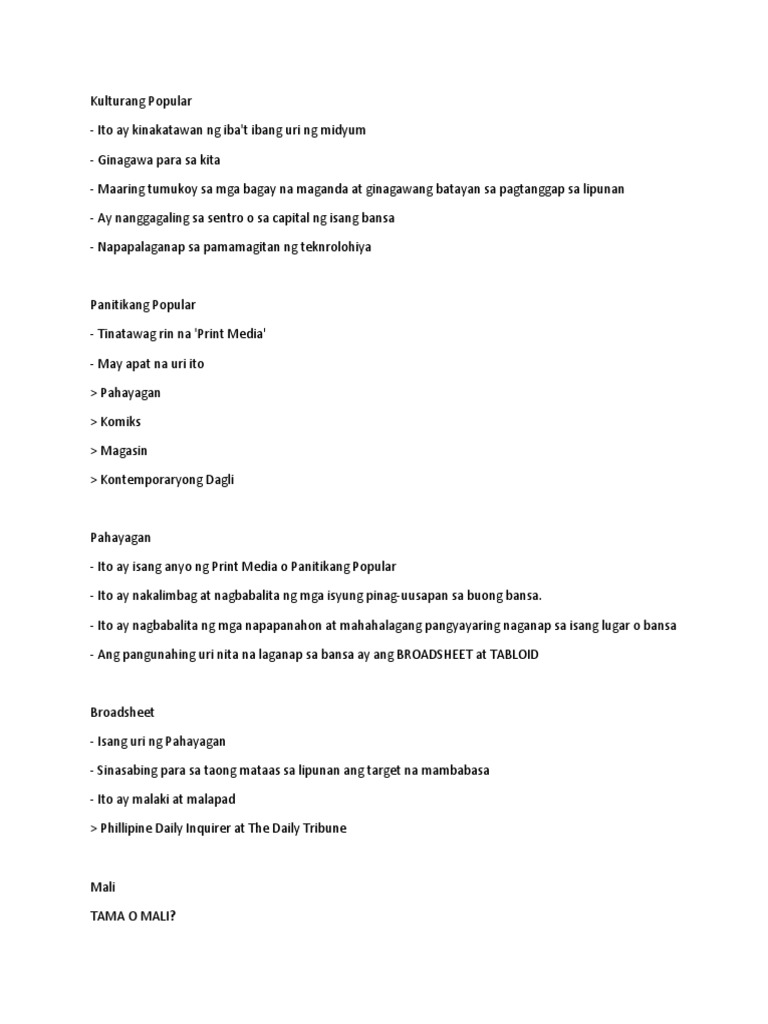 Quizlet Flashcard Filipino 8 | PDF