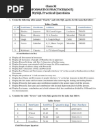 MYSQL - Practice Exercise-1 - Final - Questions | PDF | Databases ...