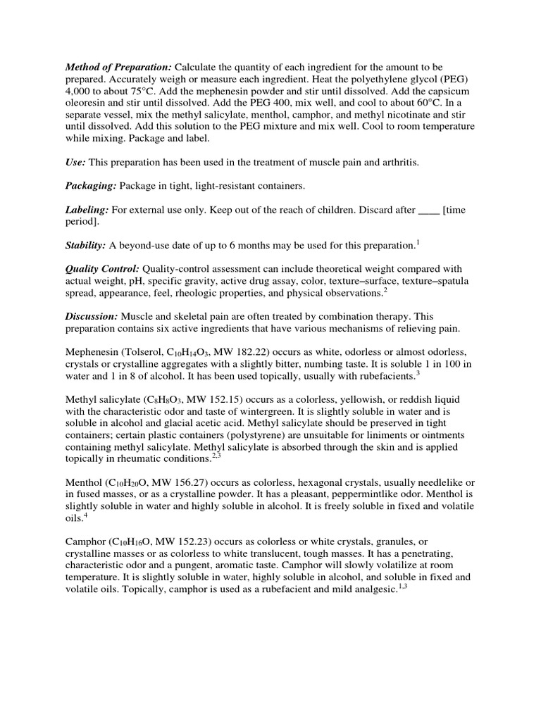 Preparation Ointment | PDF | Polyethylene Glycol | Topical Medication
