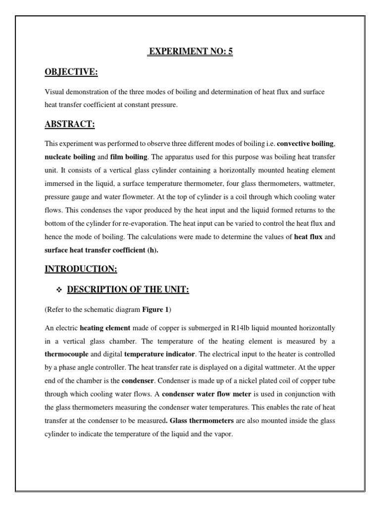 Boiling Experiment | PDF | Heat Transfer | Boiling