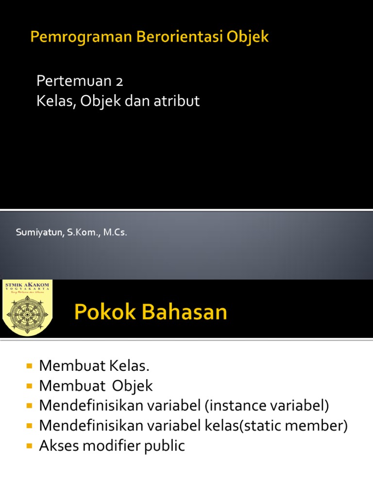 PBO Class Object Atribut | PDF