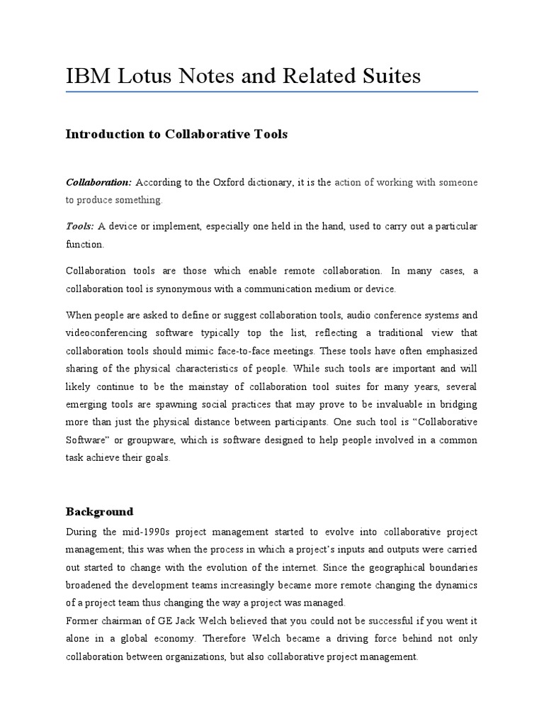 IBM Lotus Notes and Related Suites | PDF | Ibm Notes | Computing