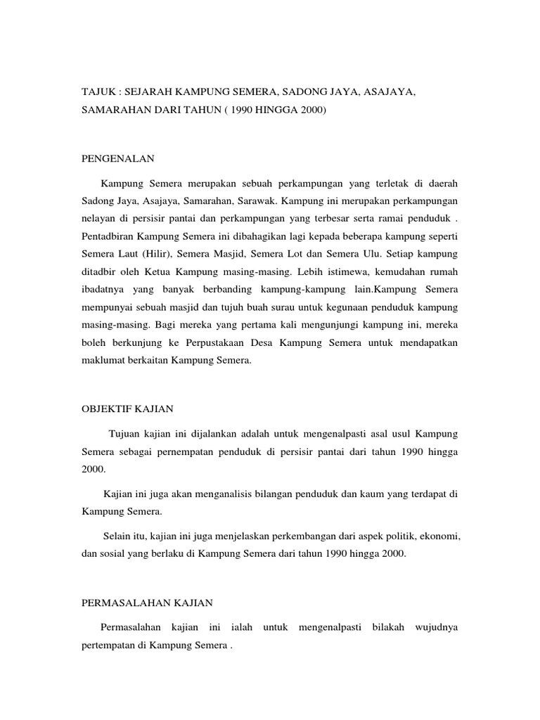 Proposal Sejarah | PDF