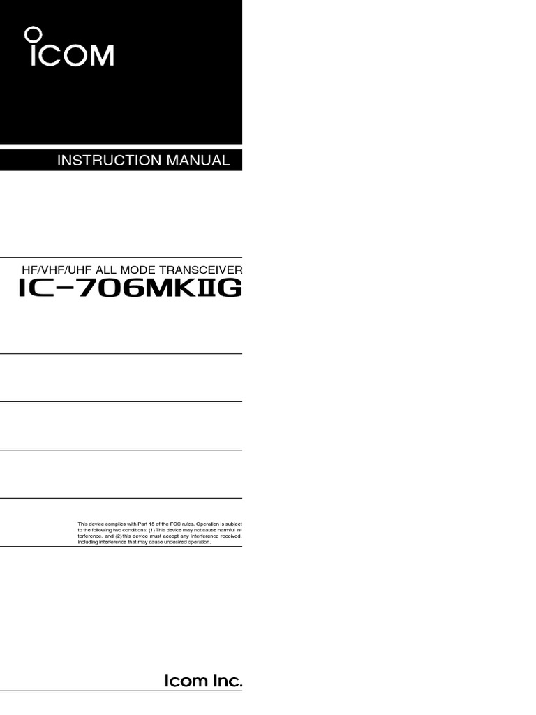 Ic 706MK2G PDF | PDF | Electrical Connector | Microphone