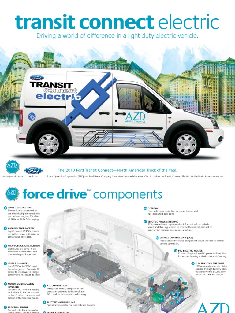 Azure Dynamics Transit Connect Info | PDF | Electric Vehicle | Air ...