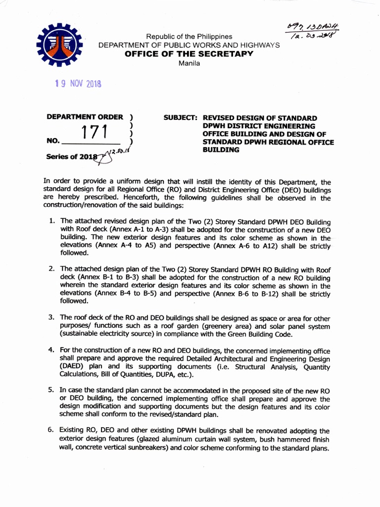 Revised DPWH Office Building Plans | PDF | Environmental Design | Civil ...