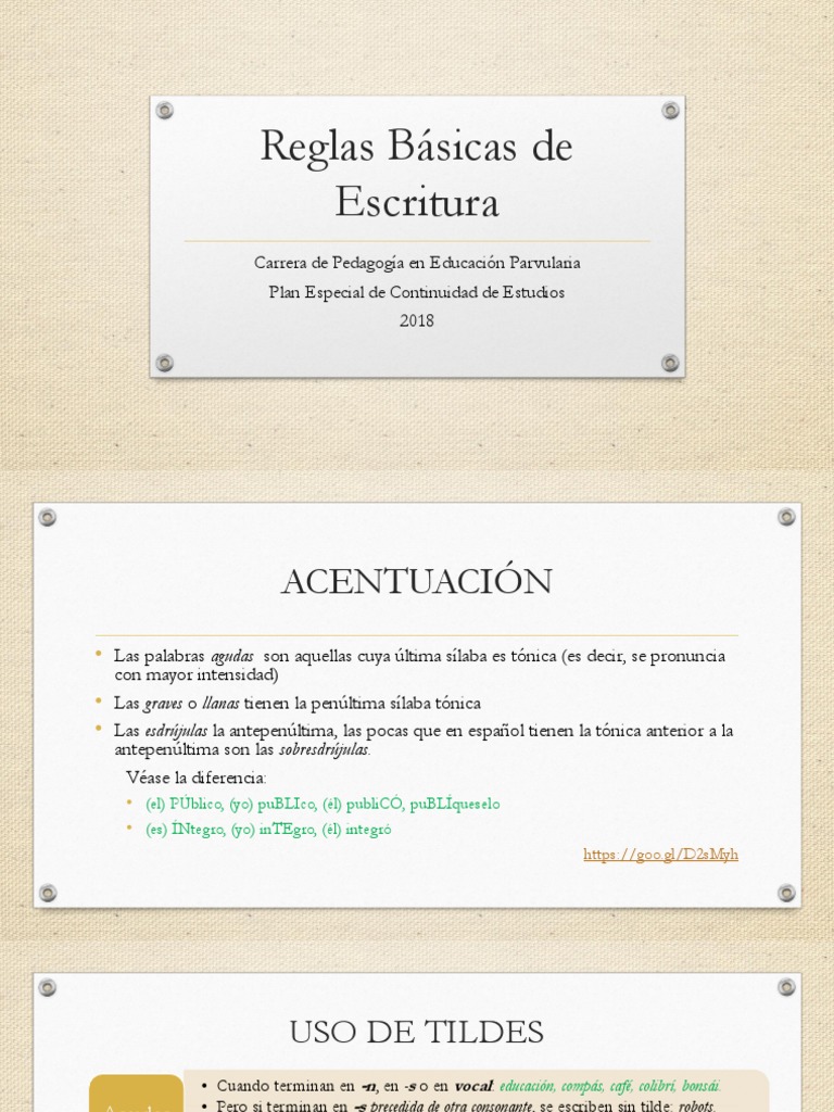 Reglas Básicas Escritura PEP 2018 | PDF | Idiomas | Artes del lenguaje ...