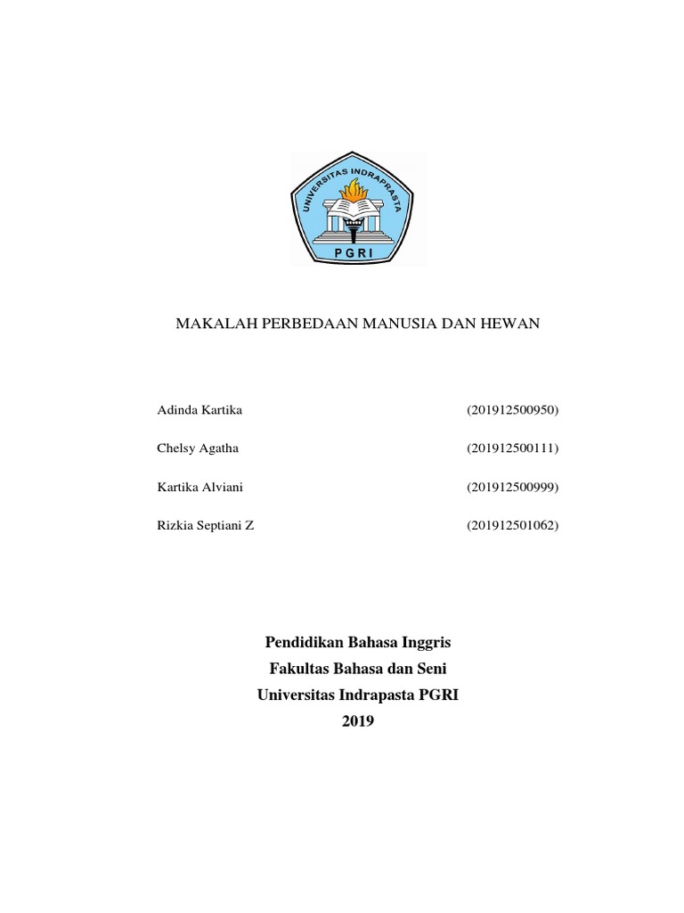 Makalah Perbedaan Manusia Dan Hewan | PDF