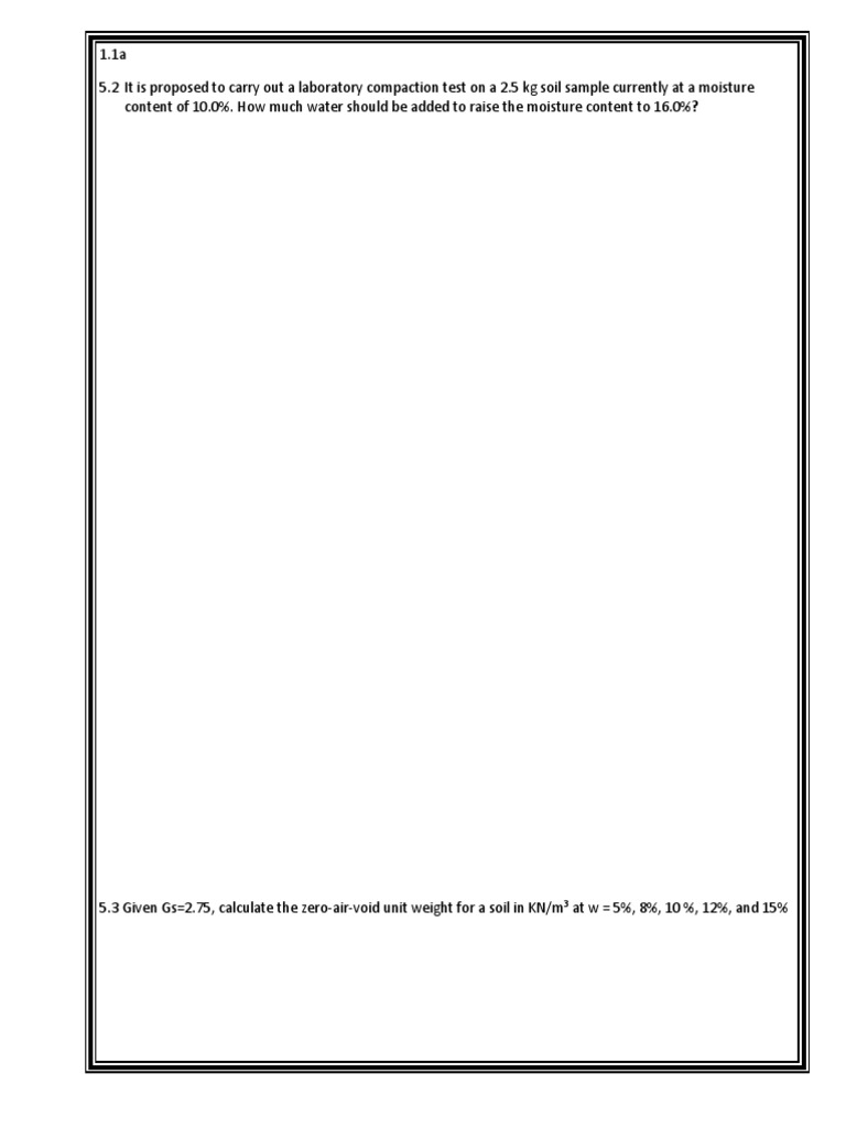 Soil compaction calculations and test results | PDF | Nature | Soil