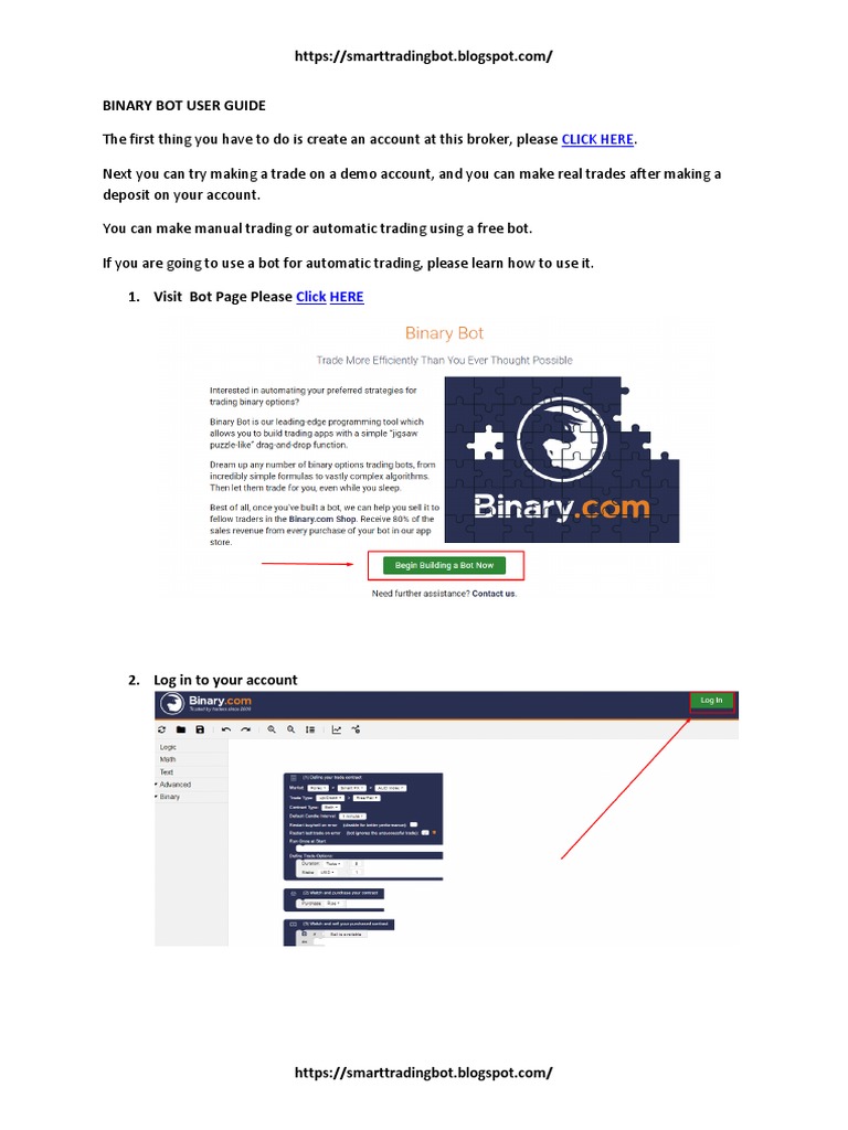 Binary Bot Script & How To Use PDF | PDF