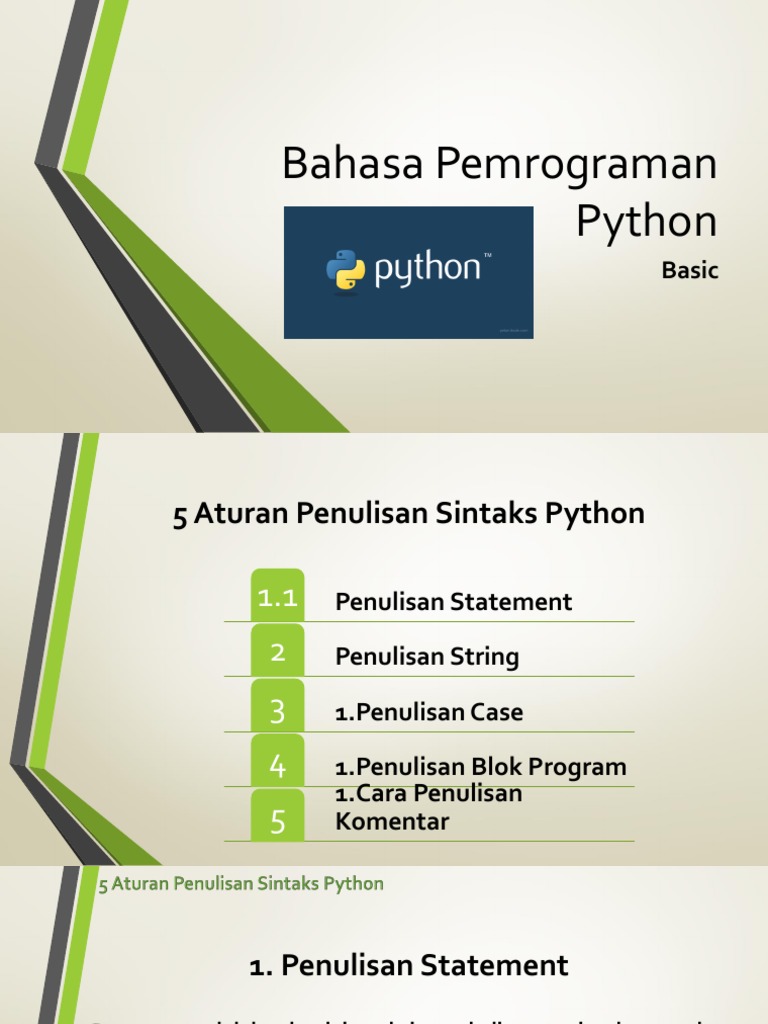 Bahasa Pemrograman Python - Dasar | PDF | Teknologi & Rekayasa