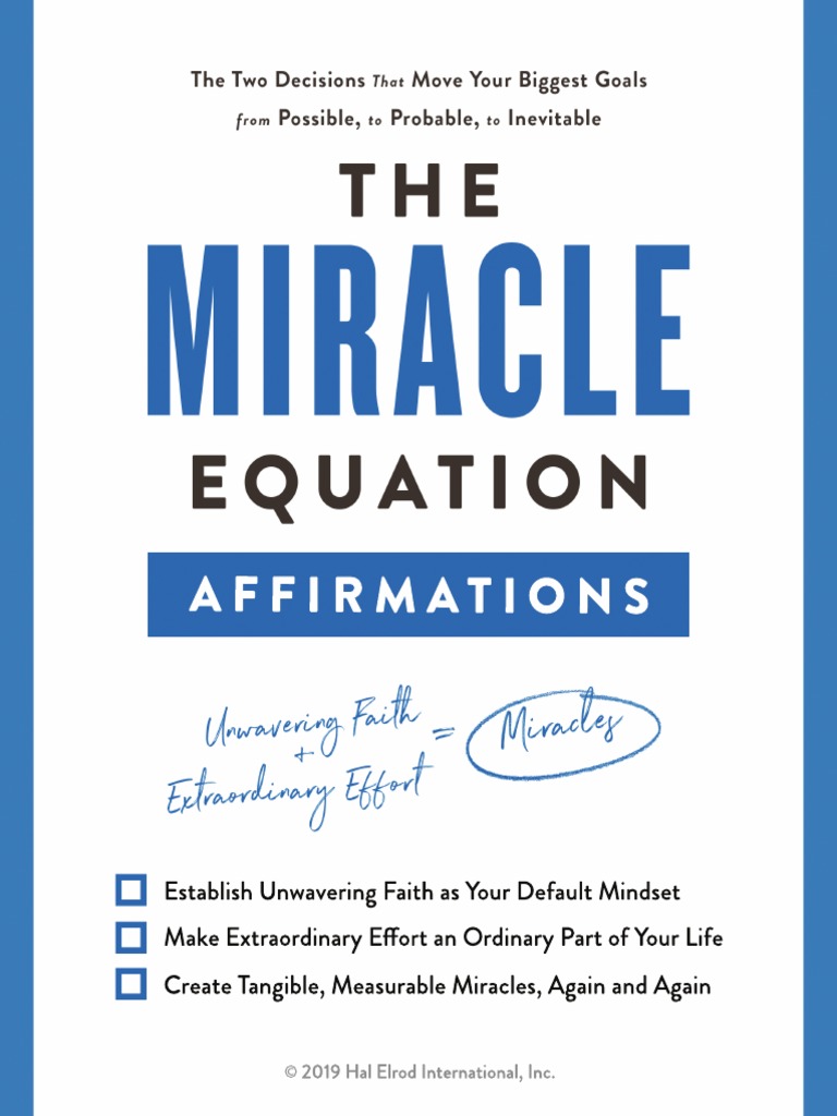 Miracle Equation Affirmations | PDF