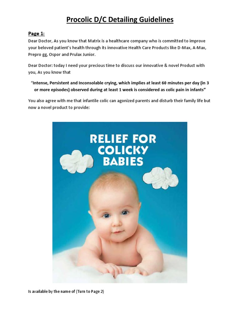 Procolic: Infant Colic Relief Guide | PDF | Dose (Biochemistry) | Chemistry