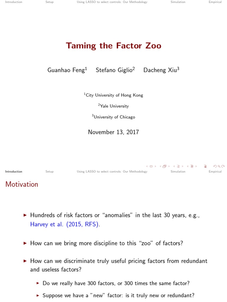 Slides On Taming The Factor ZOO | PDF | Estimator | Bootstrapping ...